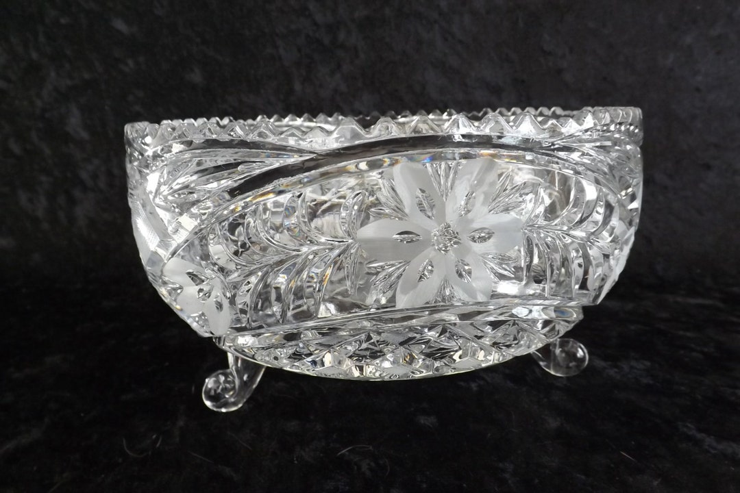 Imperlux Cut Crystal Footed Bowl From the Imperial Crystal and China ...
