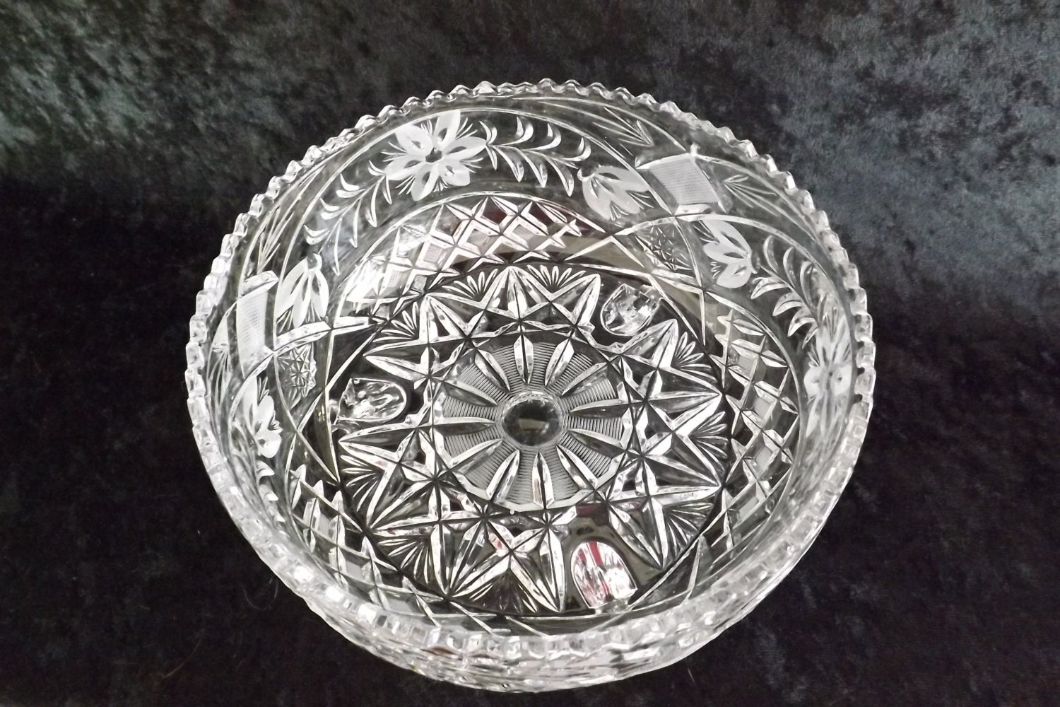 Imperlux Cut Crystal Footed Bowl From the Imperial Crystal and China ...
