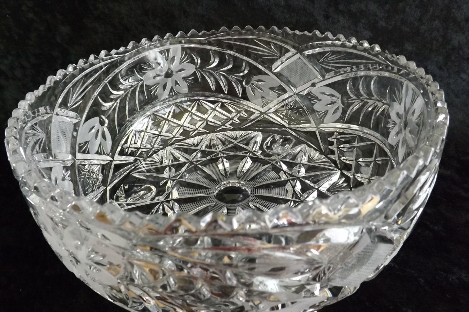 Imperlux Cut Crystal Footed Bowl From the Imperial Crystal and China ...