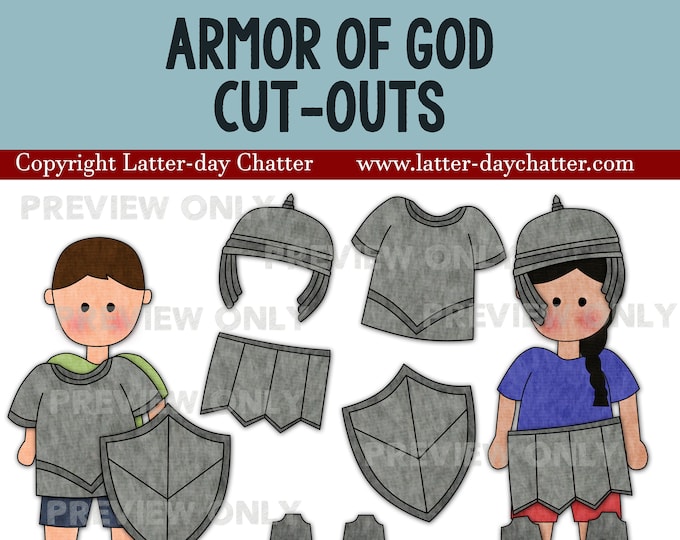 Armor of God Paper Doll Printable, Bible Verse Prints, Homeschool ...