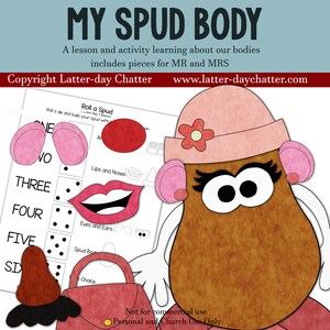 My Body Spud Game {sunbeams} - Etsy