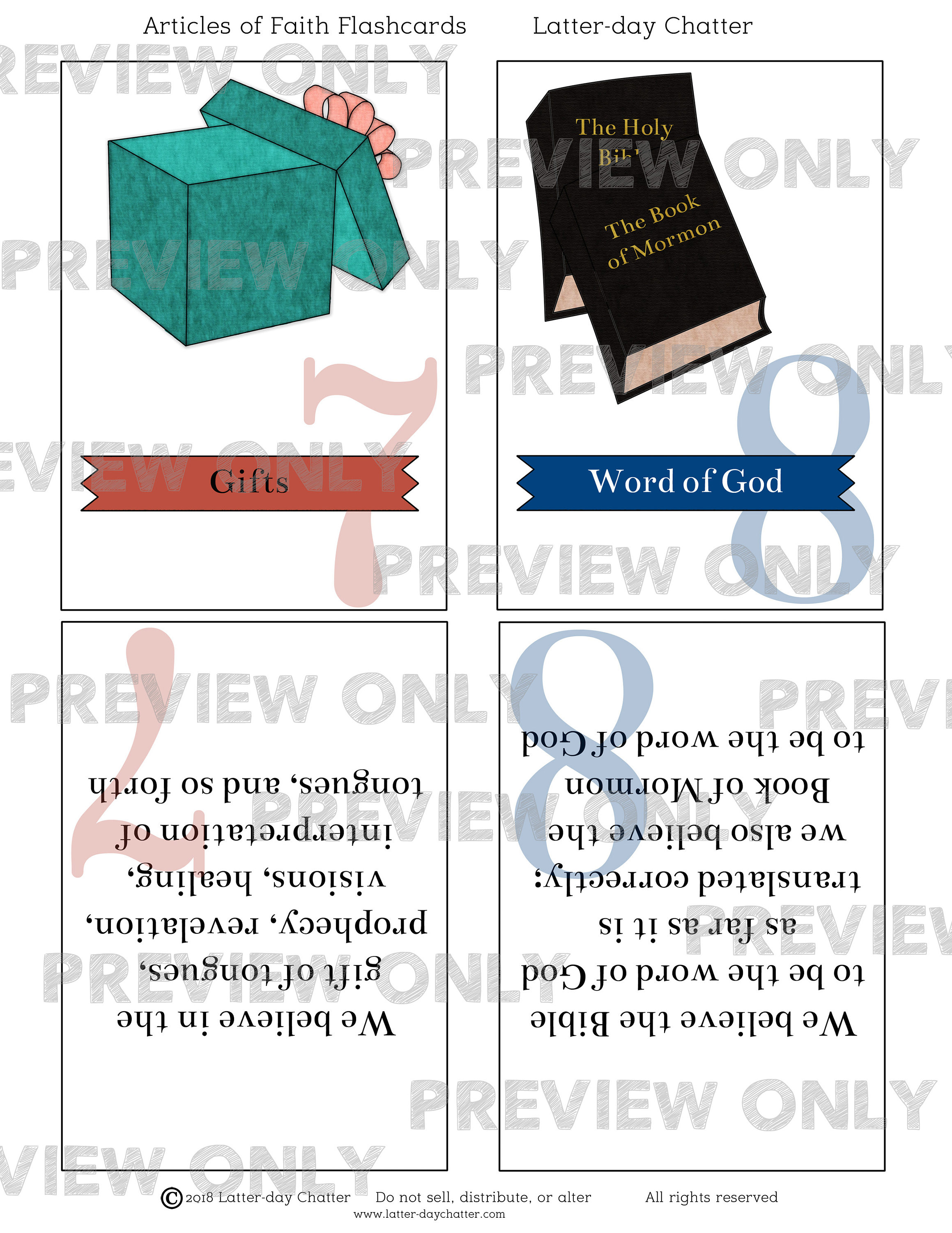 Articles of Faith Flashcards - Etsy