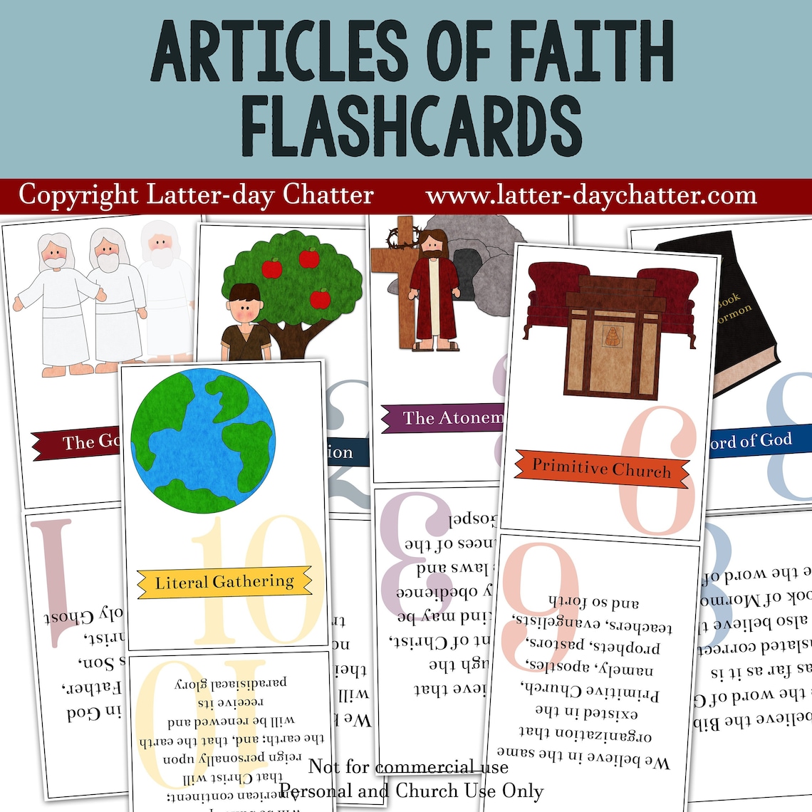 Articles of Faith Flashcards - Etsy