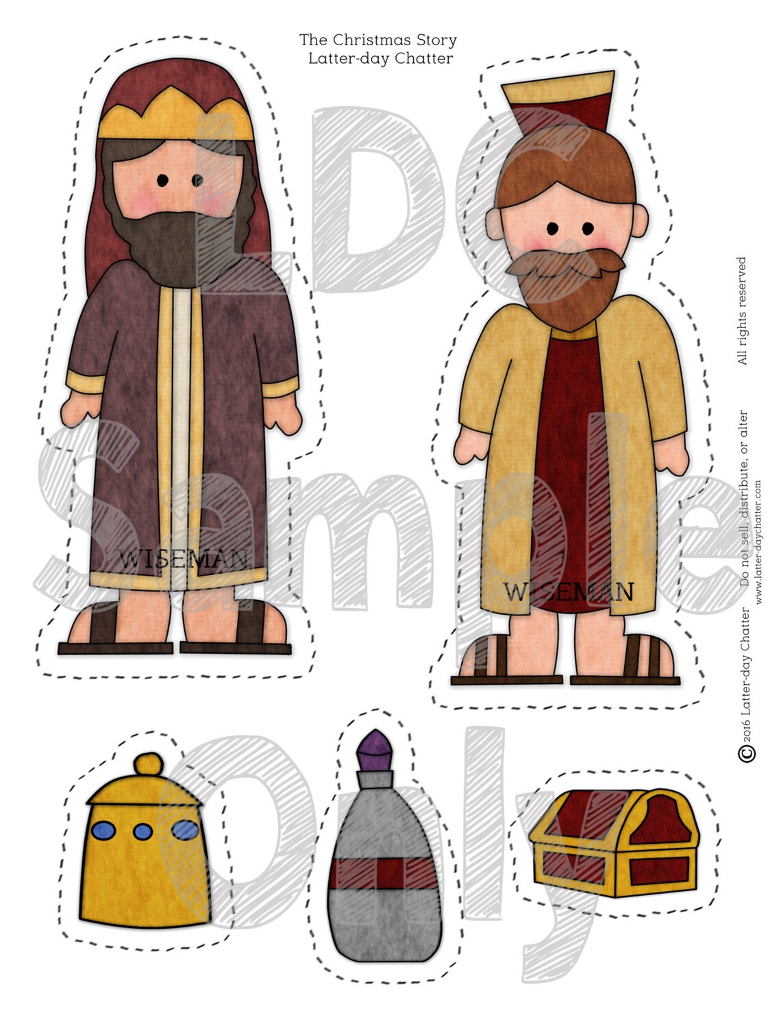 The Christmas Story Nativity Cut-outs | Etsy