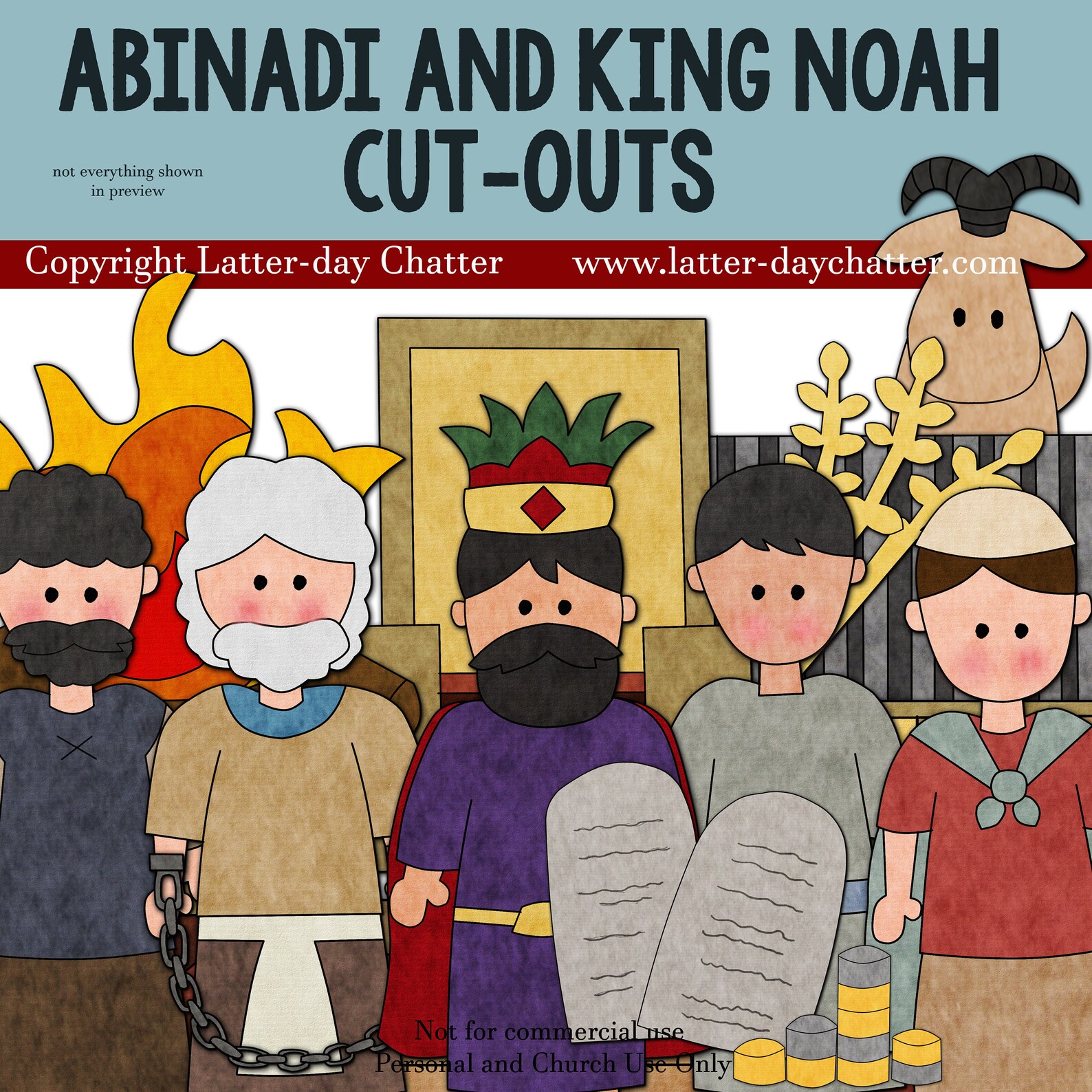 Abinadi and King Noah Cut-outs - Etsy