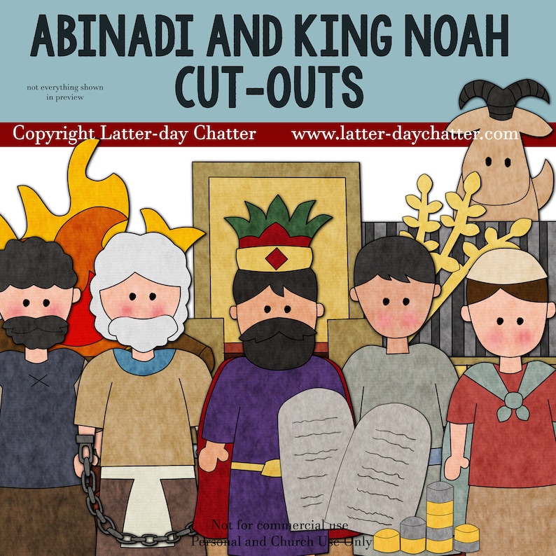 Abinadi and King Noah Cut-outs - Etsy