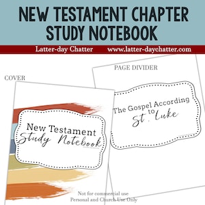 New Testament Chapter Study Notebook - Etsy