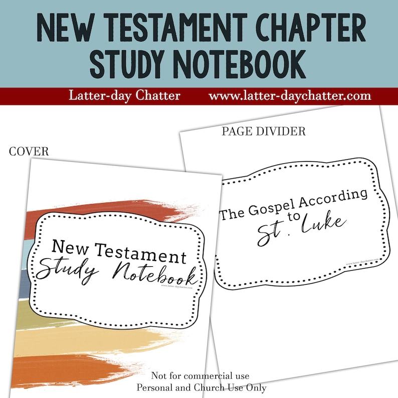 New Testament Chapter Study Notebook - Etsy