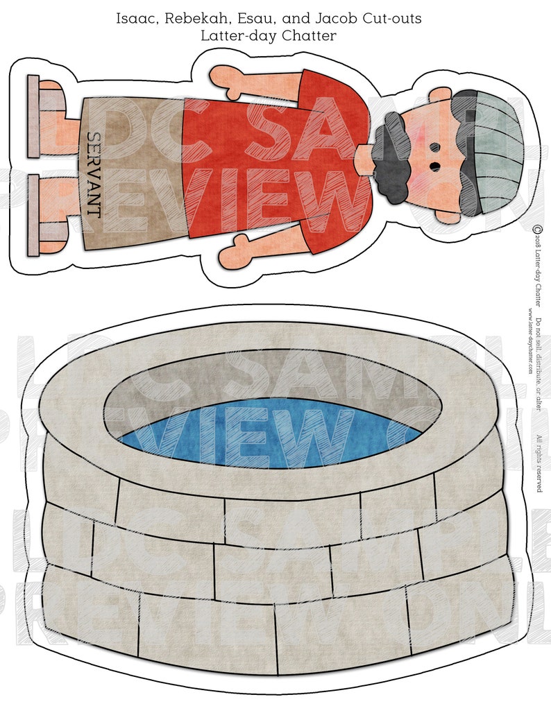 Isaac, Rebekah, Esau, & Jacob Cut-outs - Etsy