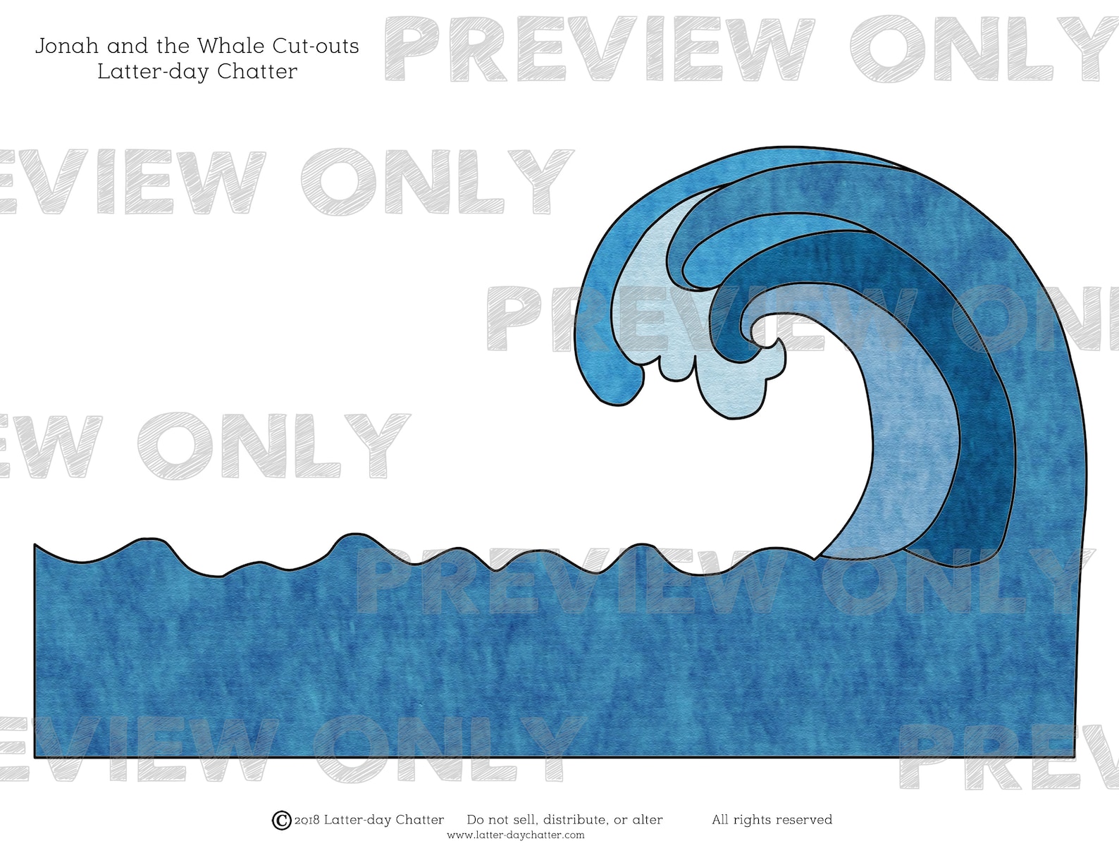 Jonah and the Whale Jumbo Cut-outs - Etsy