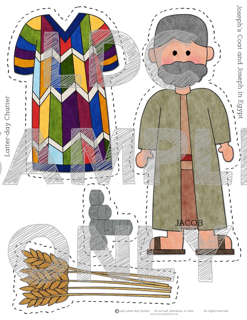 Joseph's Coat of Colors and Joseph in Egypt Cut-outs - Etsy