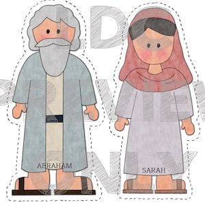 Abraham and Isaac Cut-outs LDS Primary, Old Testament Stories, Primary ...