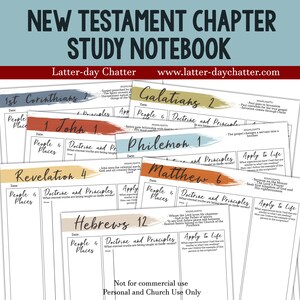 New Testament Chapter Study Notebook - Etsy