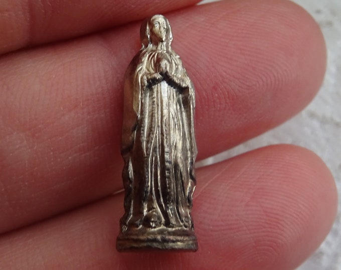 Religious Antique French Small Catholic Silver Plated Ledden Miniature ...