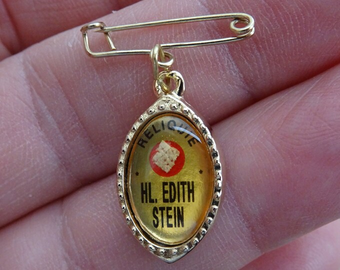 Rare Religious Catholic Shrine Reliquary Medal Pendant With Relic of ...