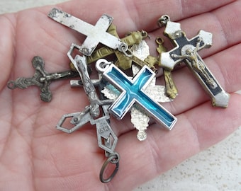 Lot of 11 Religious Antique French Christian Catholic Crucifixes ...