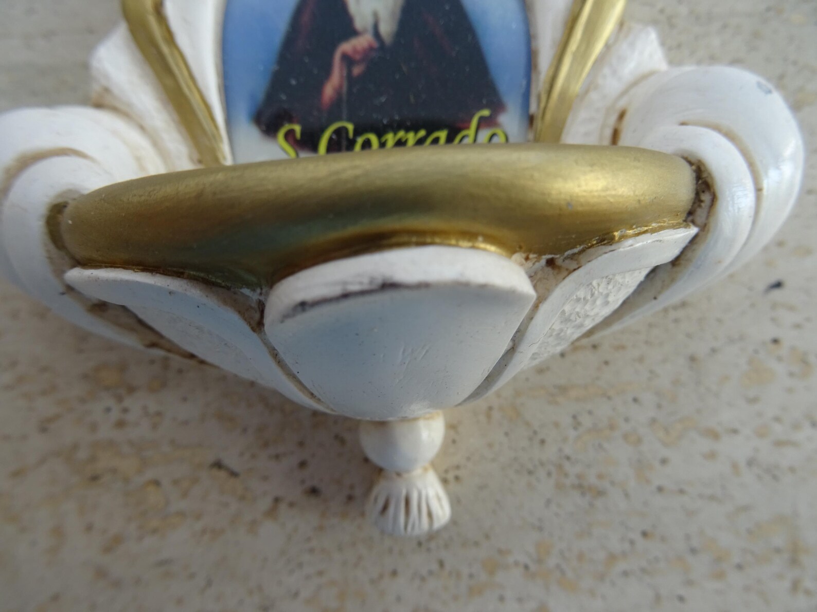 Religious Catholic Holy Water Font Stoup With Saint Corrado. ( XX 5 ...