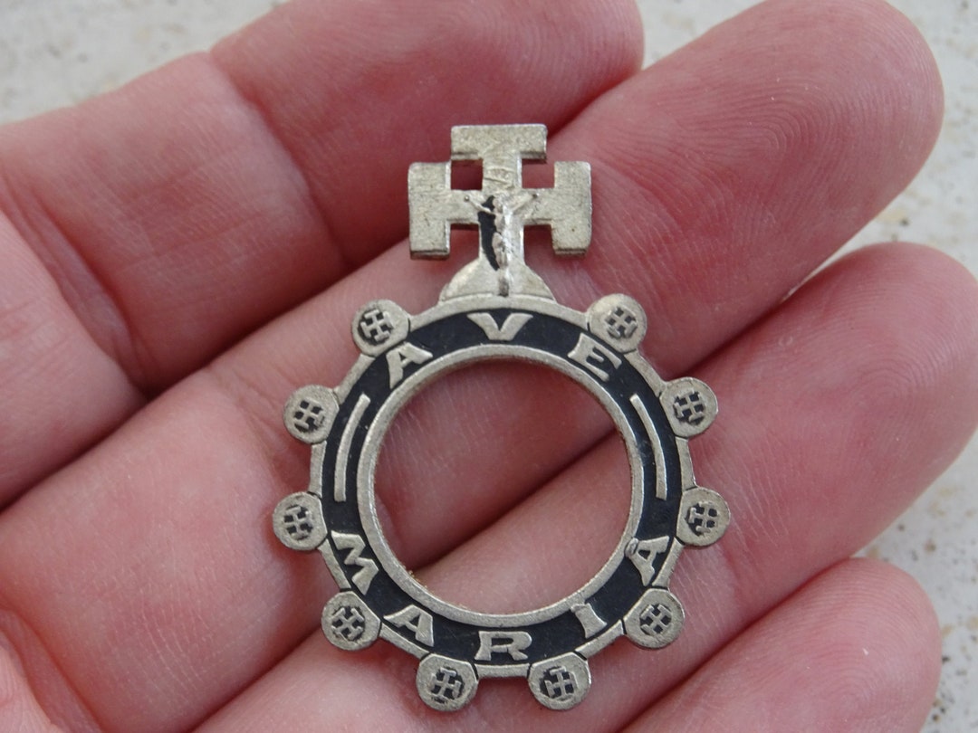 Religious French Finger Chaplet Decade Rosary Ring Pocket Dizainier ...