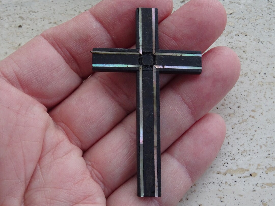 Religious Antique Catholic Black Victorian Mourning Crucifix Pendant ...