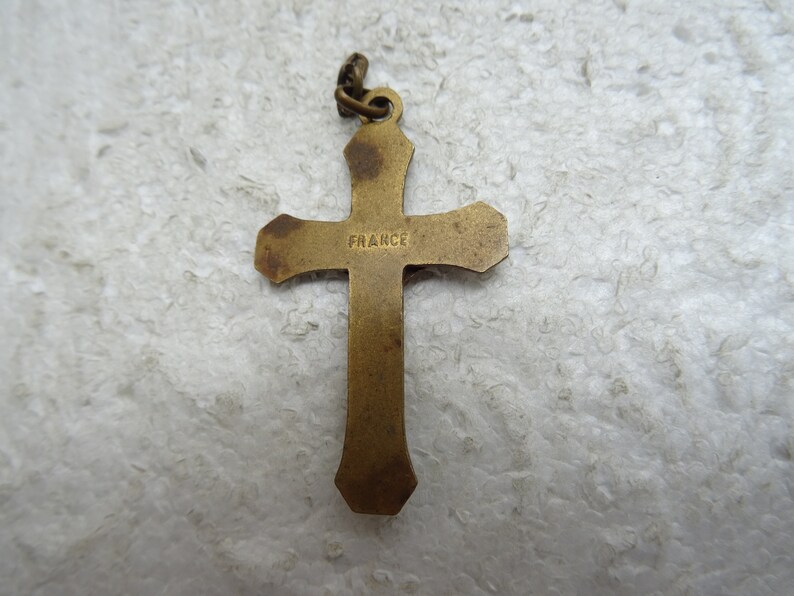 Religious Antique French Catholic Copper Crucifix Pendant Cross ...