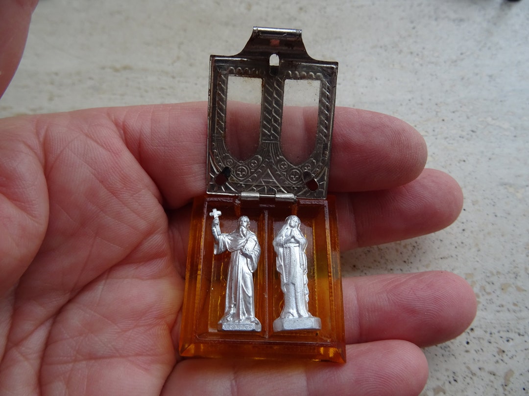 Religious Antique French Silver Plated Double Pocket Shrine Altar ...