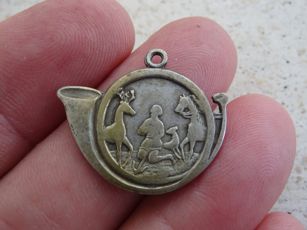 Religious Antique Catholic Copper Medal Pendant Medallion Charm of ...