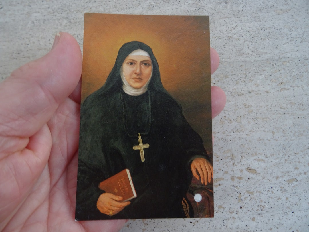 Religious Catholic Card Shrine Reliquary With Relic of the Cloth of ...