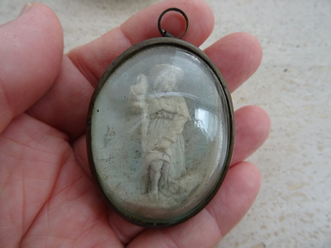 Religious Antique French Copper Meerschaum Relic Shrine Reliquary Pipe ...
