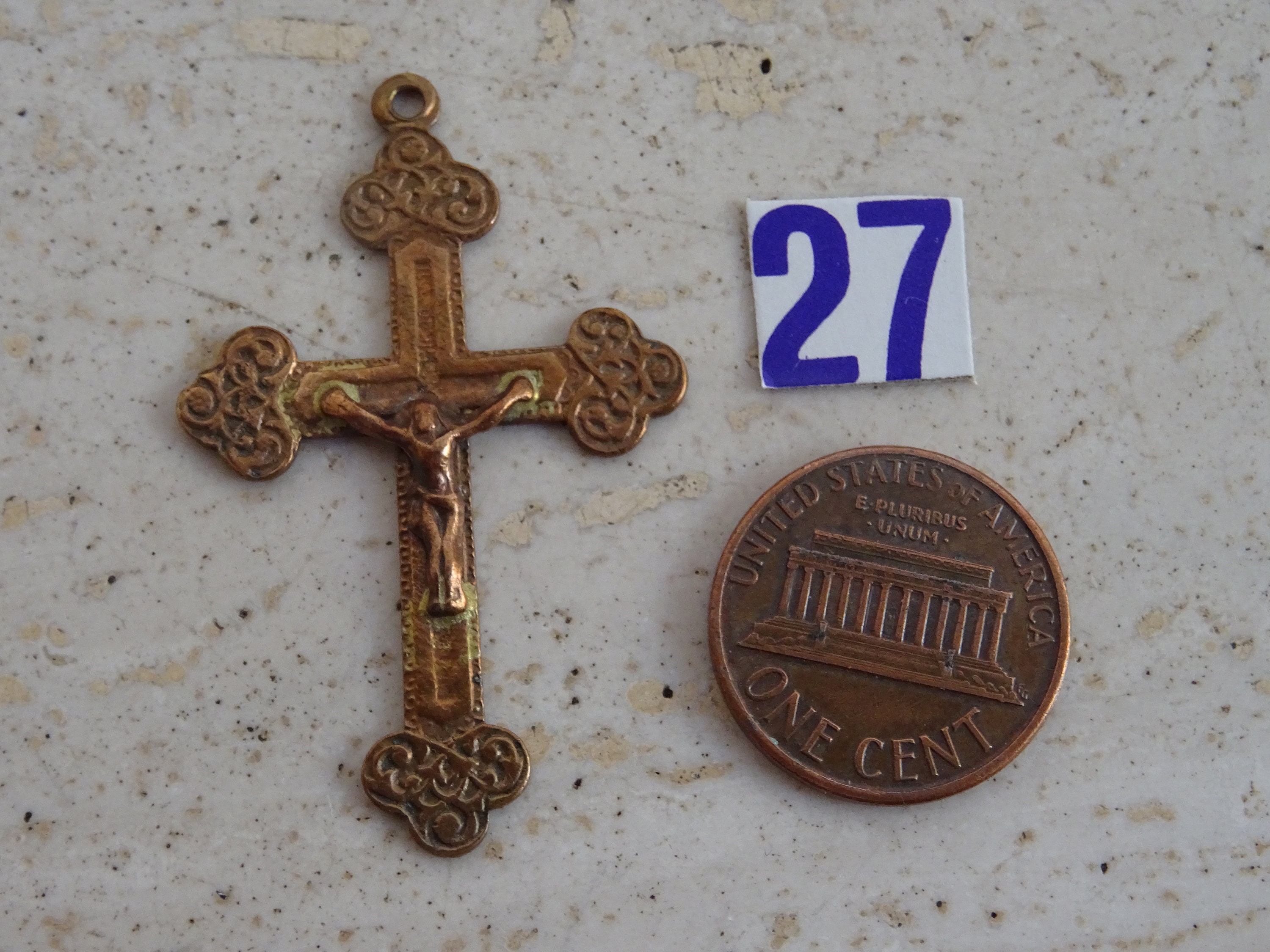 Religious Antique French Catholic Copper Crucifix Pendant - Etsy UK