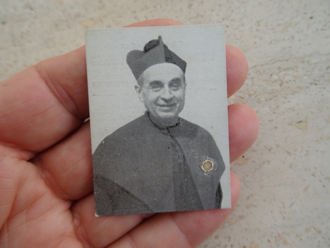Religious Catholic Card Shrine Reliquary With Relic of Saint Giovanni ...