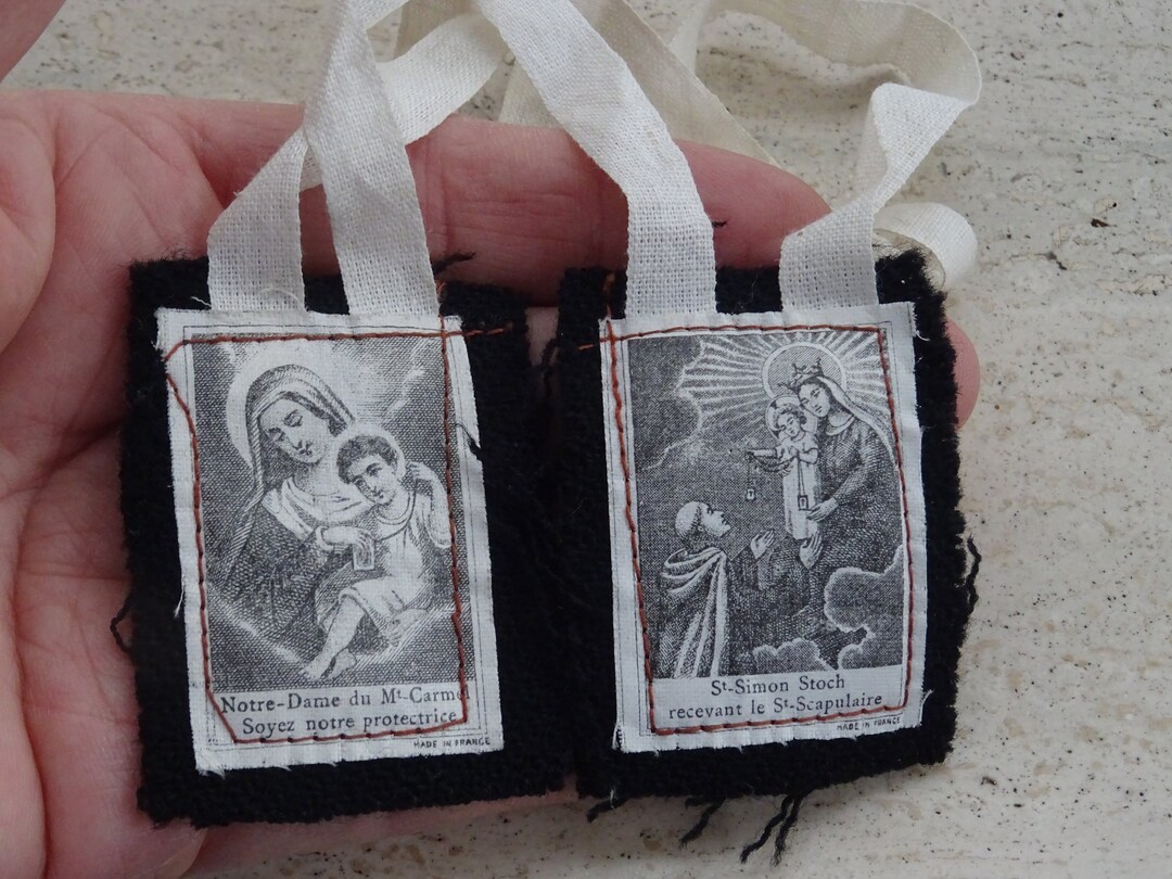 Religious Antique Catholic Scapular Reliquary Relic Shrine Cards ...