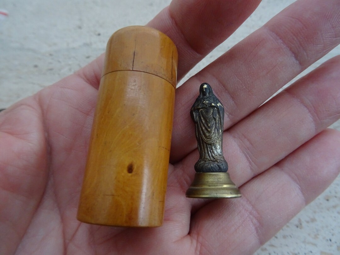 Religious Antique French Catholic Altar Chapel Pocket Shrine Relic of ...