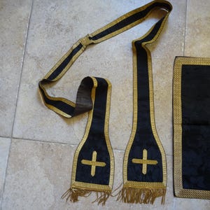Antique Religious Catholic Embroidered Clergy Priest Stola of Cloth and ...