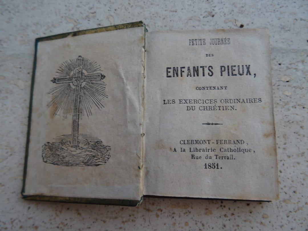 Rare Antique French Prayer Mass Book Booklet for Children With ...