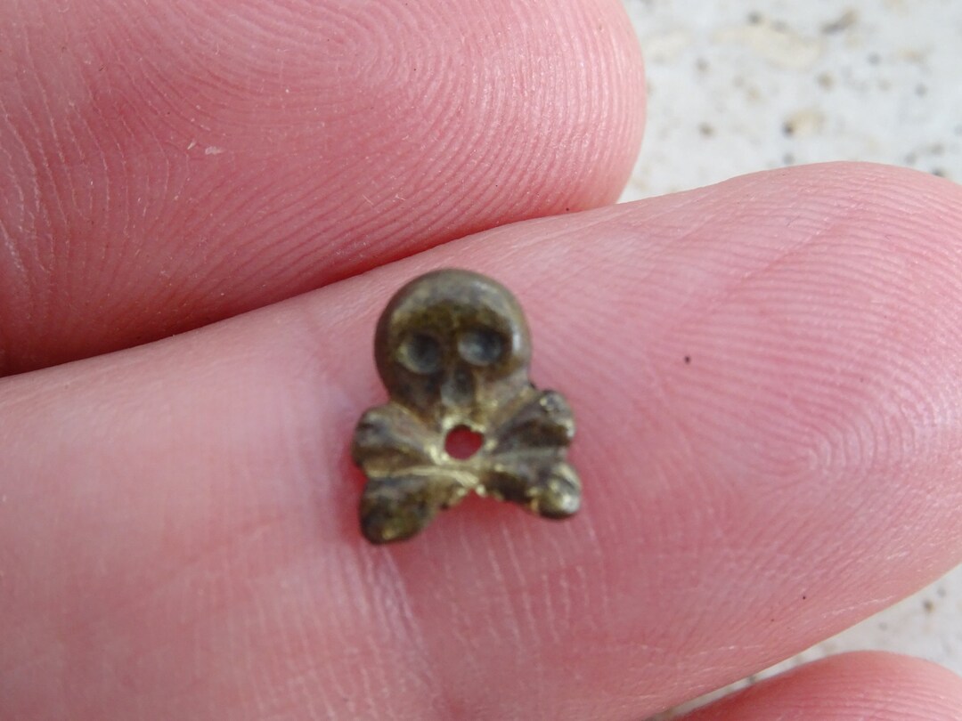 Antique Religious Copper French Skull and Bones Cross Bones Skull ...