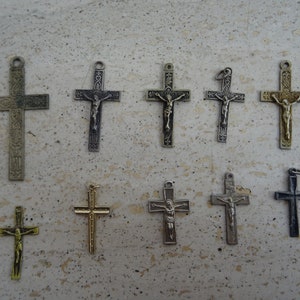 Lot of 10 Religious Antique French Christian Catholic Crucifixes ...