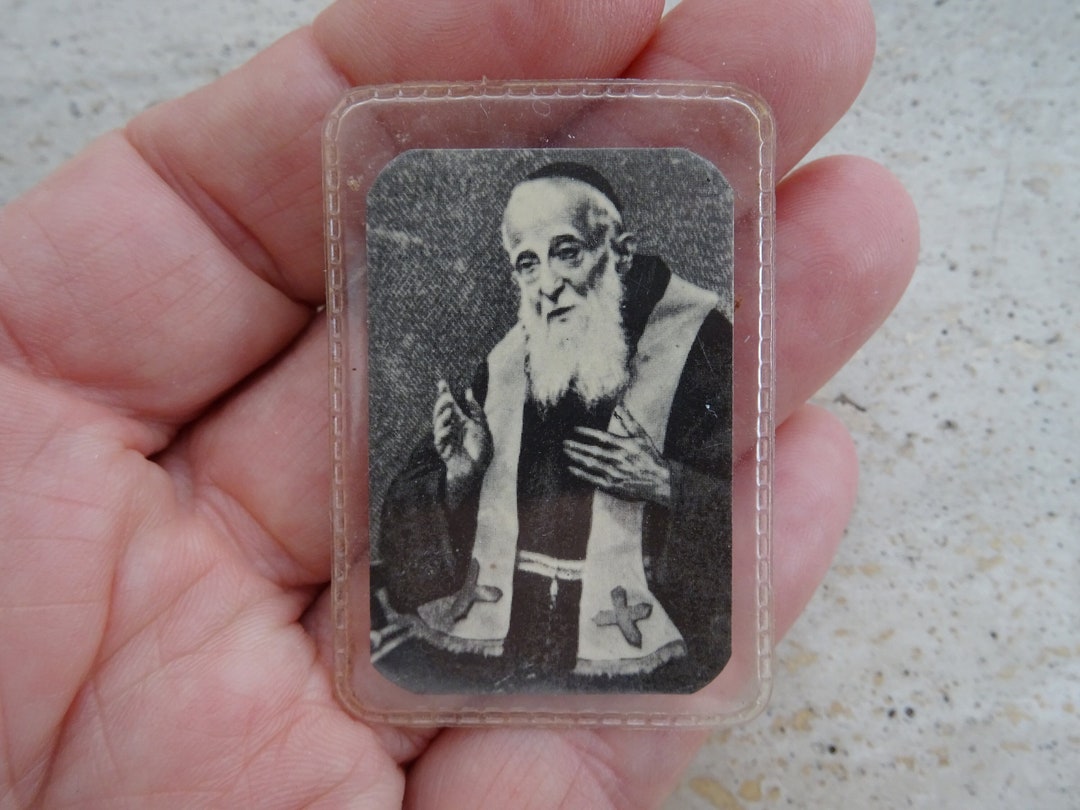Religious Catholic Card Relic Shrine Reliquary From the Clothes of ...