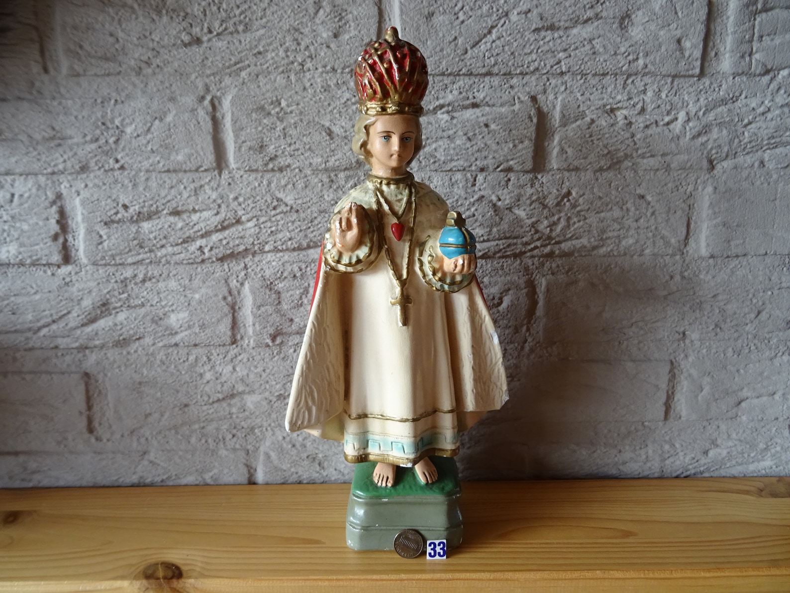 Religious Antique French Catholic Plaster Statue of Holy | Etsy