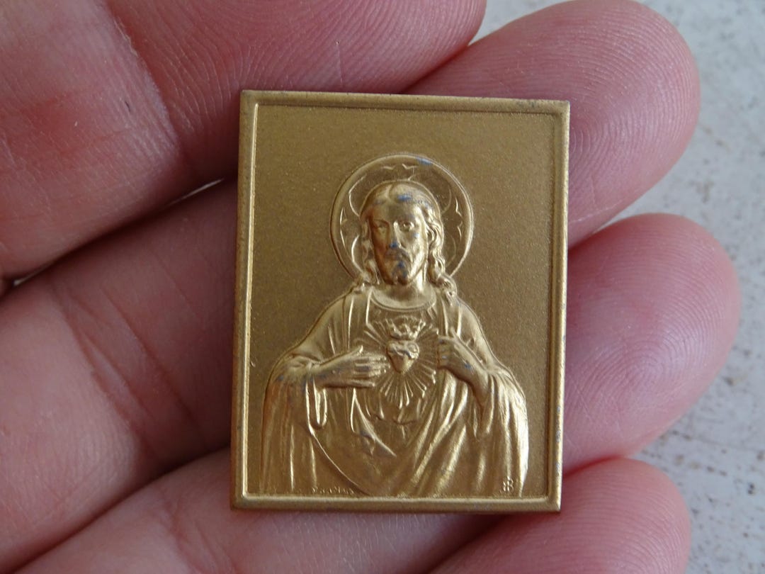 Religious Antique Vermeil Catholic Medal Token Medallion Pendant Plaque ...