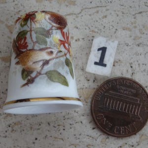 Vintage French Porcelainen Thimble Thimbleful With a Bird. ( H 1 ) - Etsy