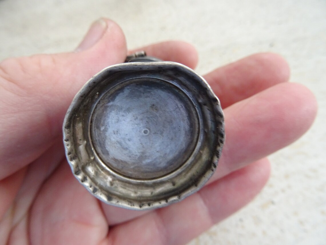 Religious Antique French Silver MARKED Chrismatorium Holder Shrine ...