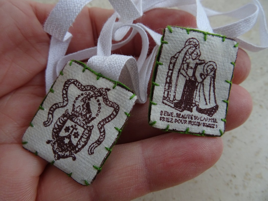 Religious Antique Catholic Scapular Reliquary Relic Shrine Cards ...
