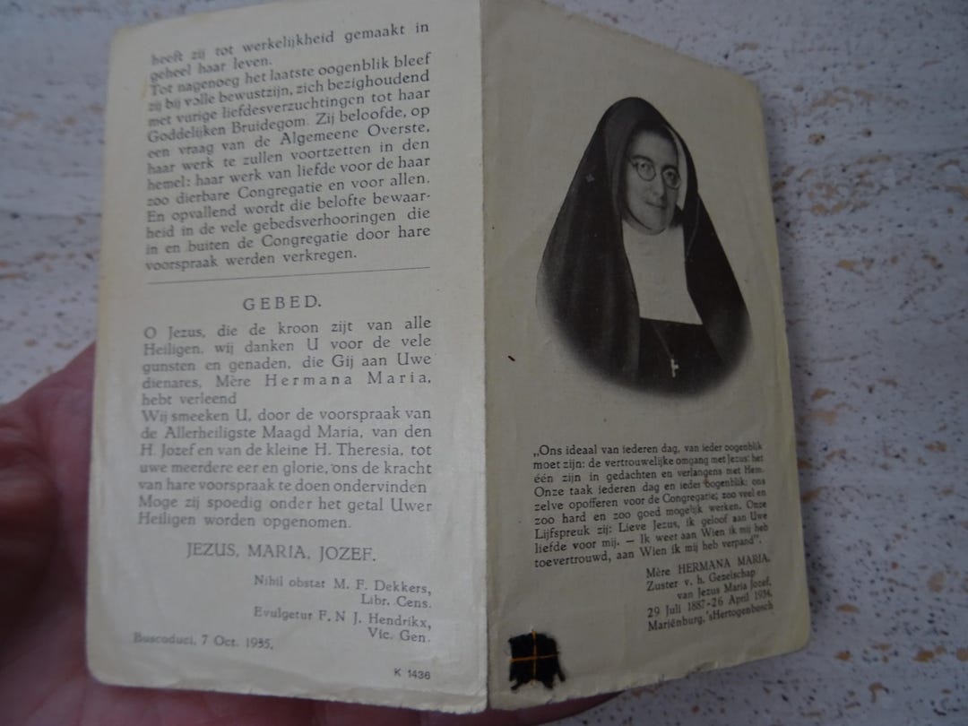 Rare Religious Antique Catholic Shrine Card With Relic Reliquary of ...
