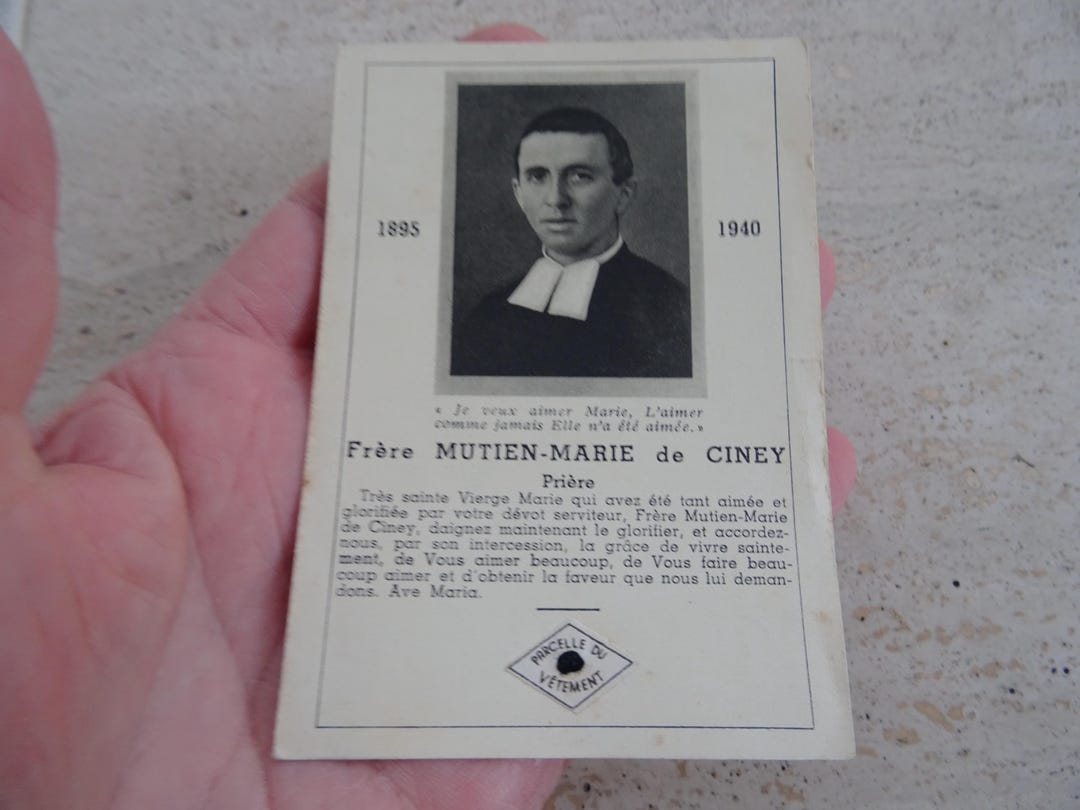 Religious Antique Catholic Card Shrine With Relic Reliquary of Saint ...