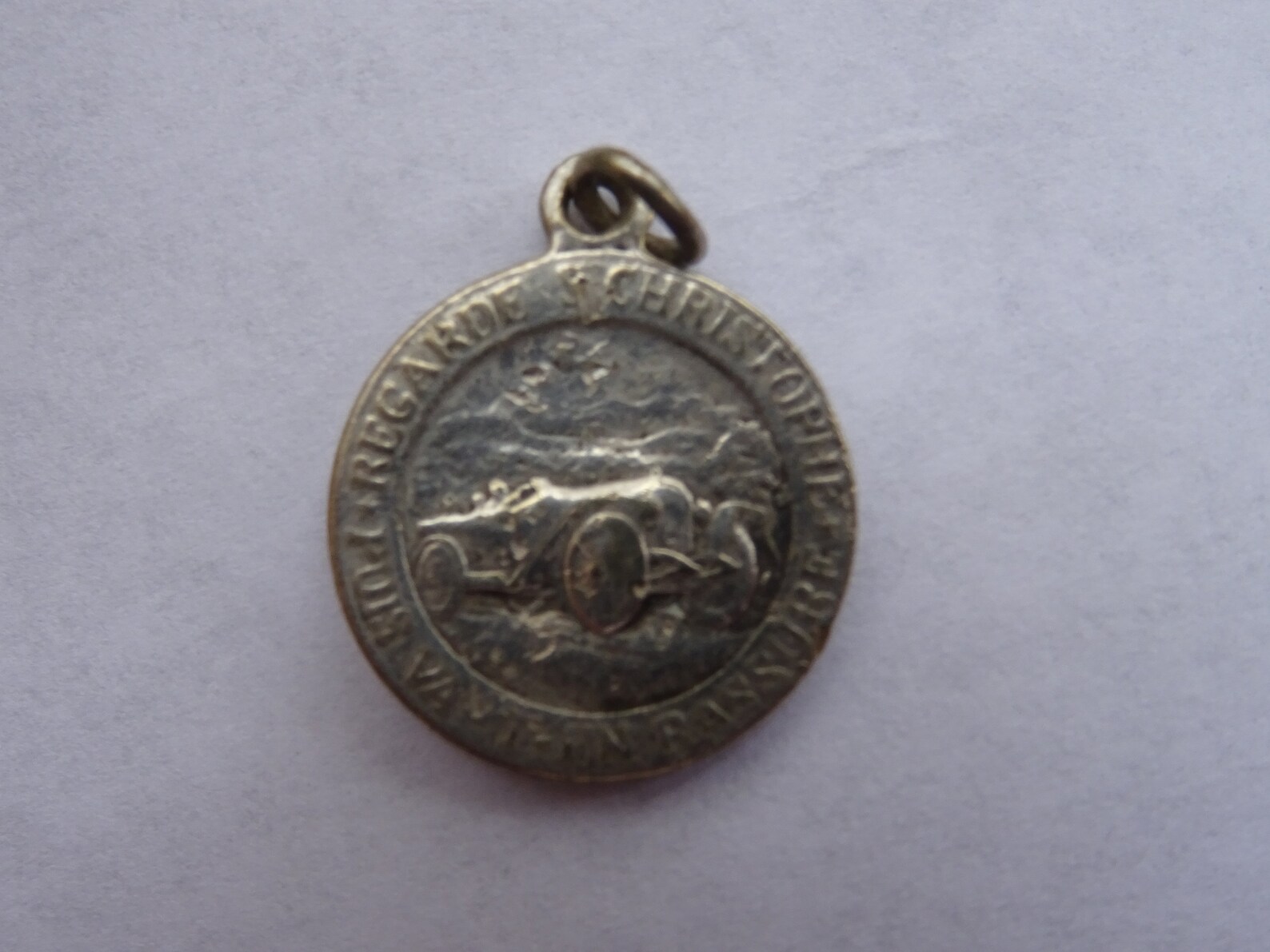 Religious Antique French Silver ( MARKED ) Catholic Medal Pendant Holy ...