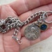 Religious Vintage Silver Plated Catholic Pocket Watch Chain With Charms ...
