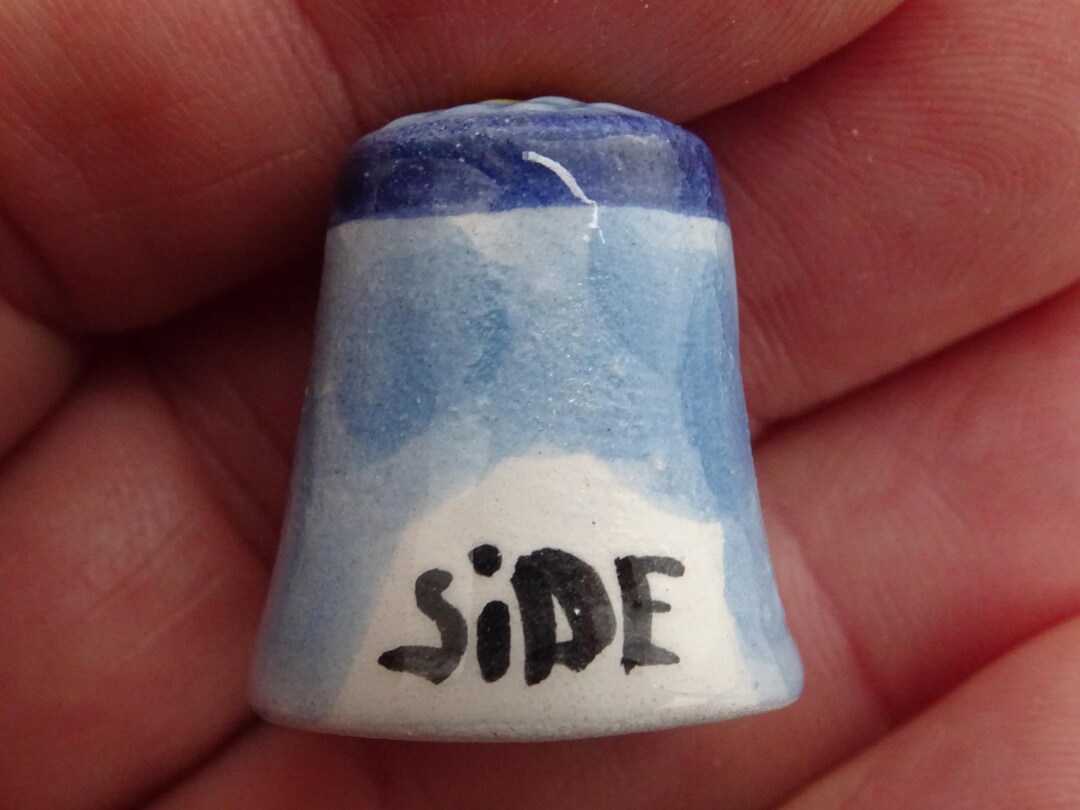 Religious Vintage Porcelainen Thimble Thimbleful Souvenir of Side in ...