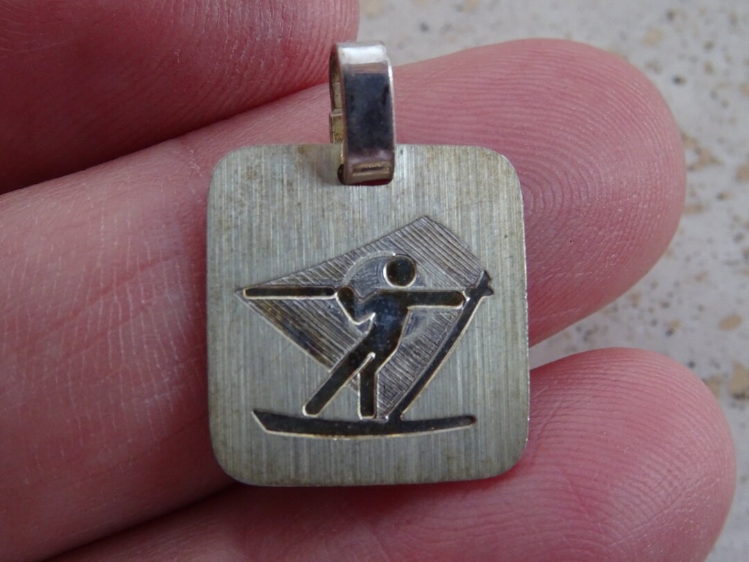 Vintage French Silver Plated Medal Pendant Charm Medallion of a ...