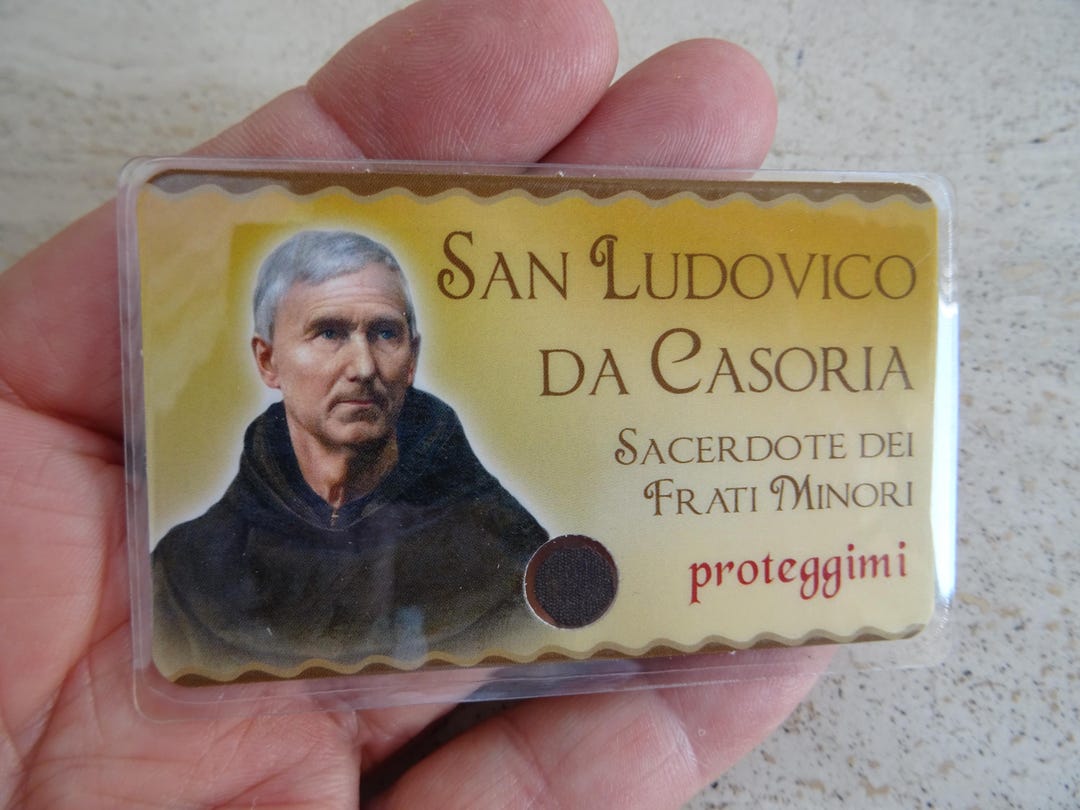 Religious Catholic Card Shrine Reliquary Relic of the Cloth of Blessed ...