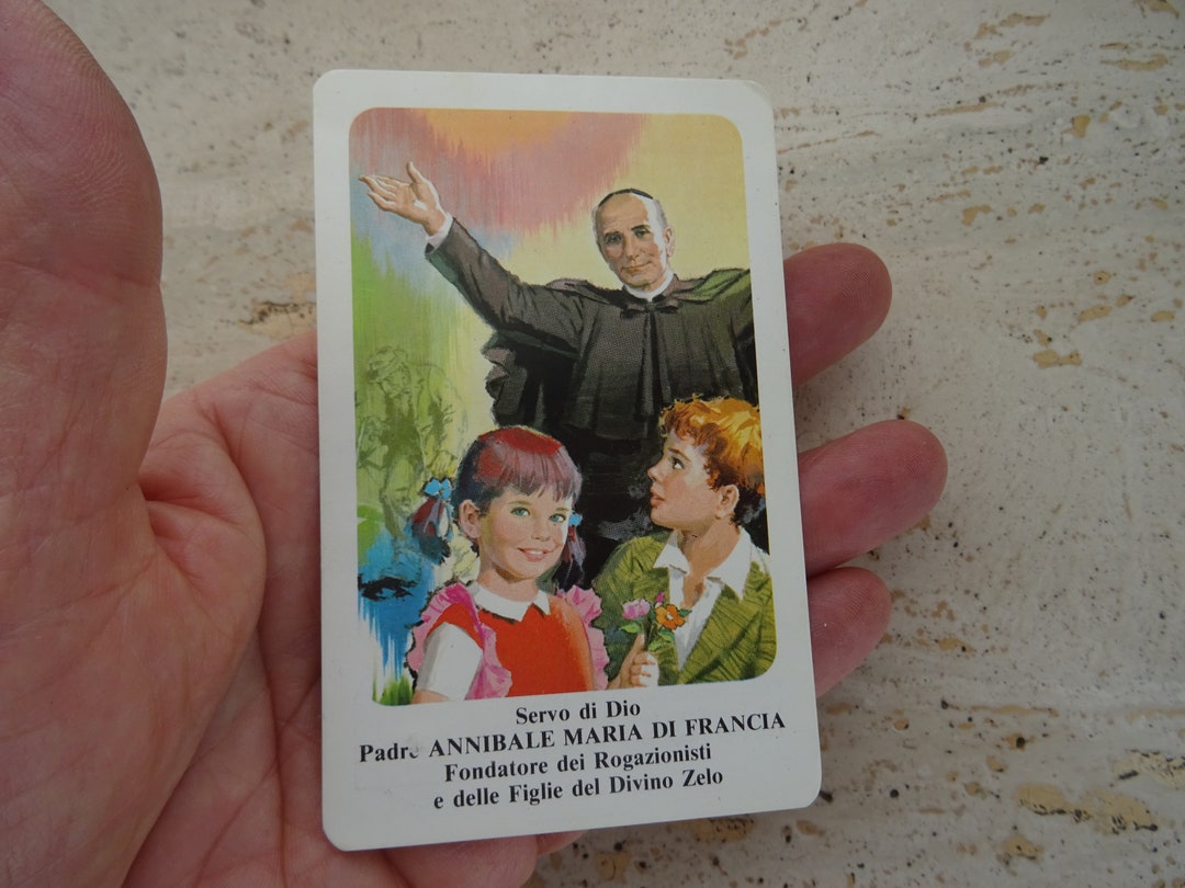 Religious Catholic Card Shrine Reliquary Relic of the Cloth of Blessed ...